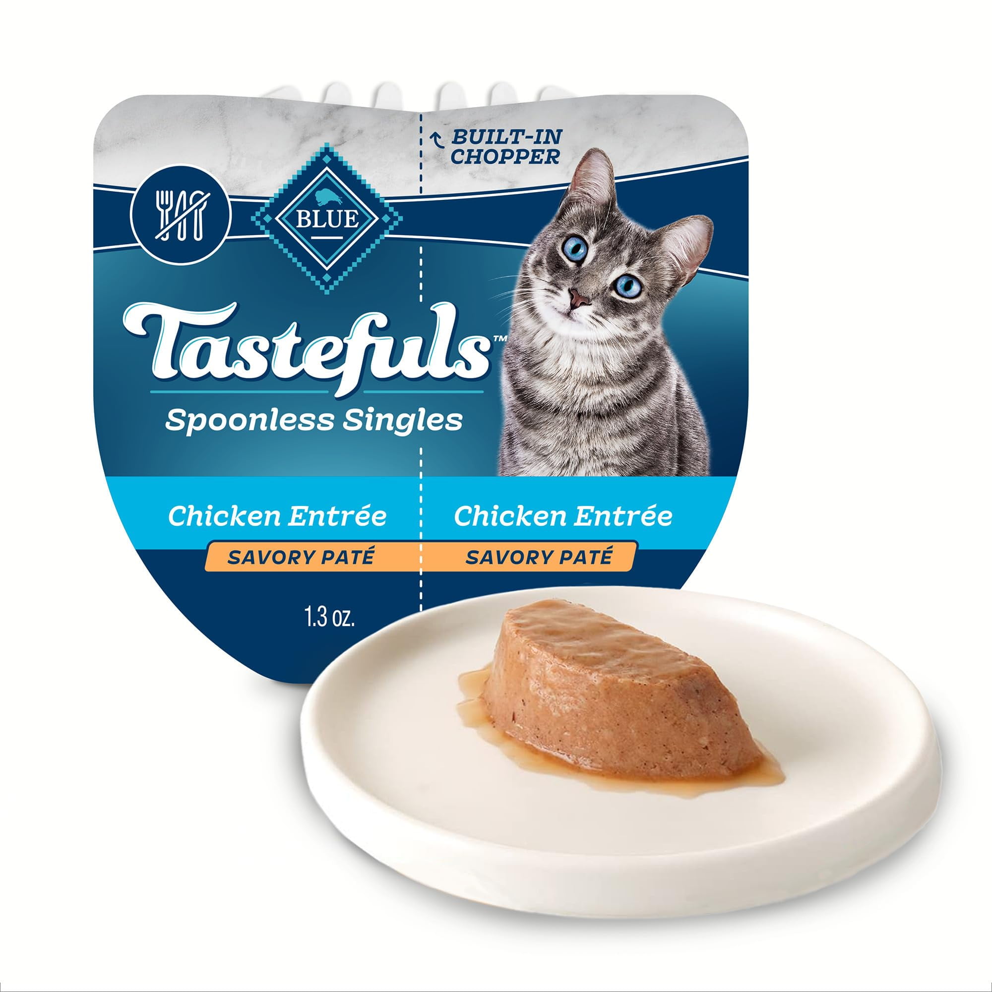 Blue Buffalo Tastefuls Spoonless OIF8 Singles Natural Wet Cat Food Paté ...
