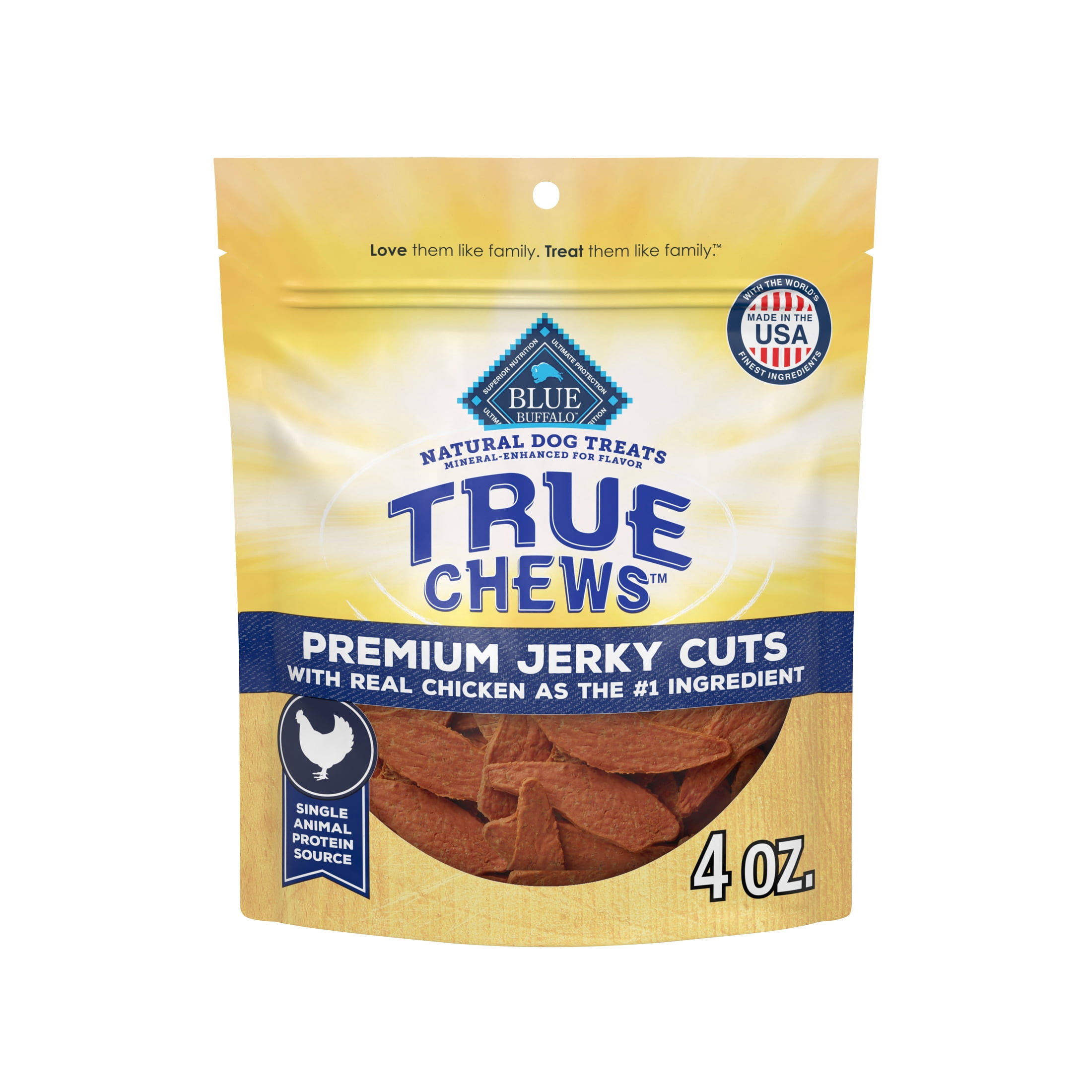 Blue Buffalo True Chews Premium Jerky Cuts Dog Treats with Natural ...