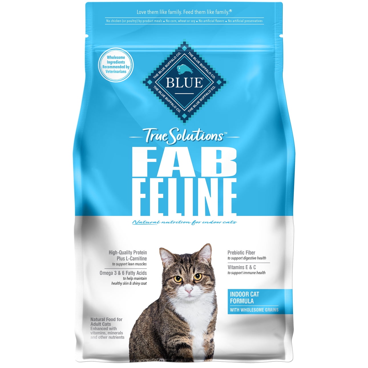 Blue Buffalo True Solutions Fab Feline Dry Cat Food Indoor Cat Formula ...