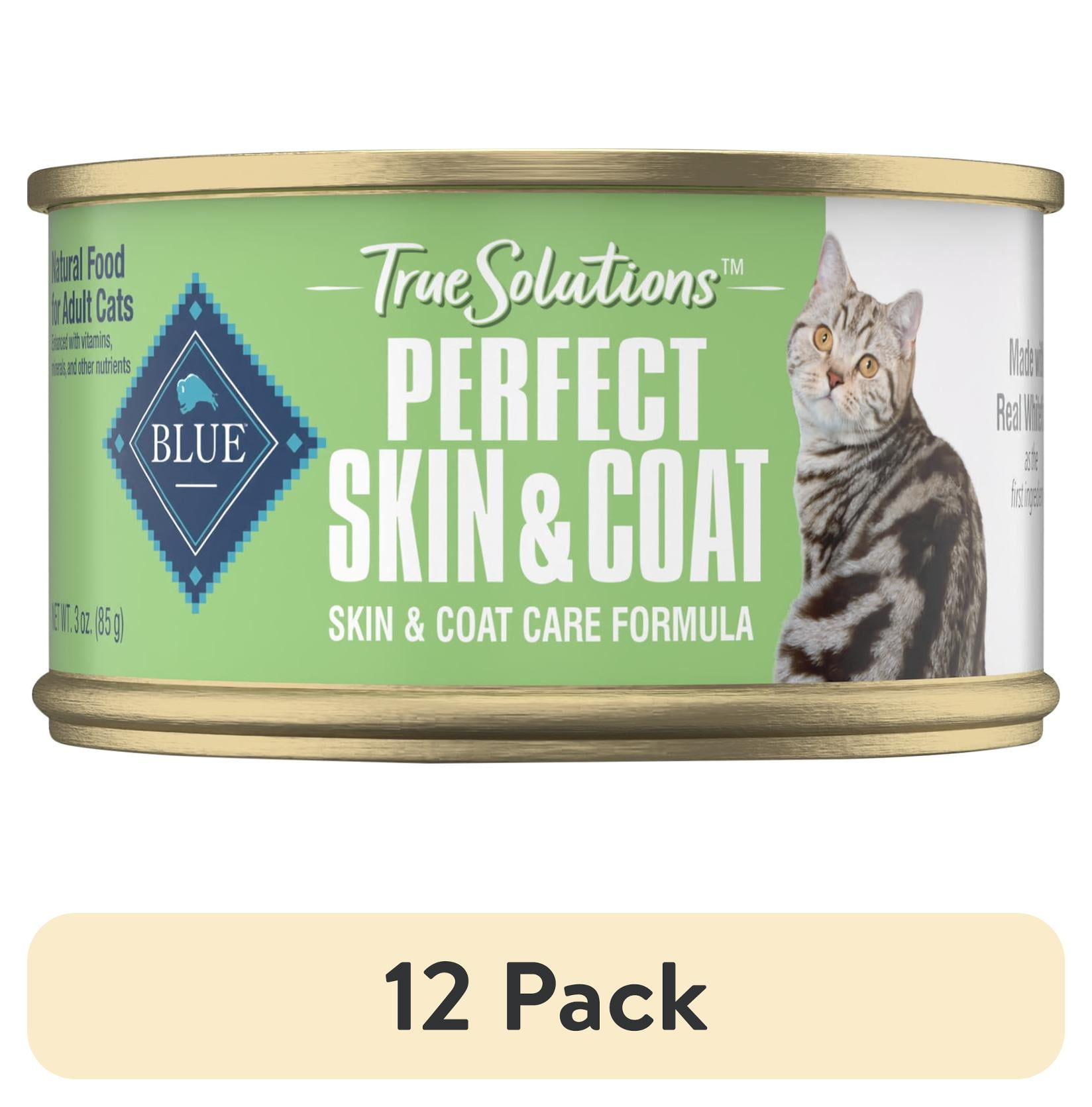 (12 pack) Blue Buffalo True Solutions Skin & Coat Care Wet Cat Food, 3-oz. Can - Walmart.com