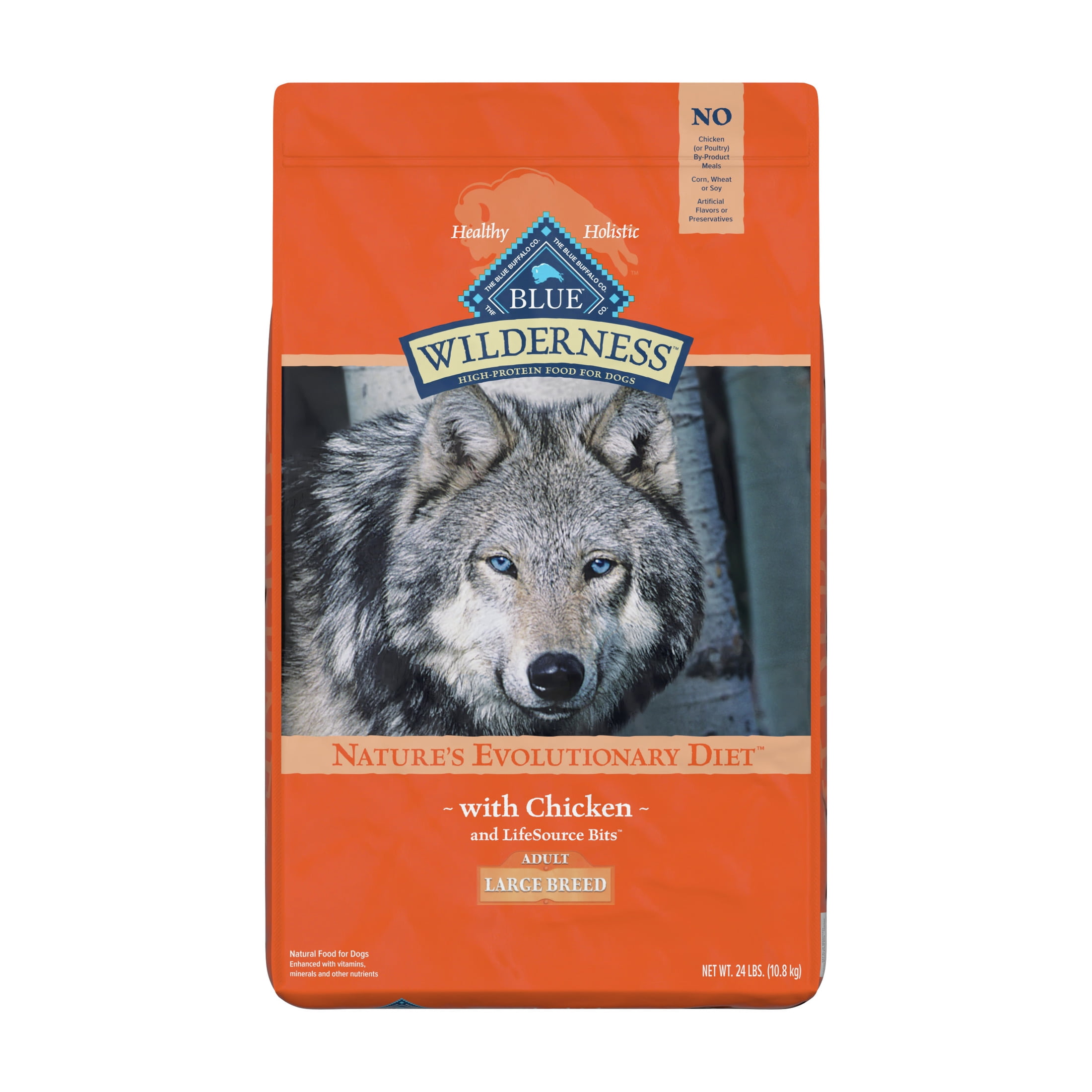 Blue Buffalo Wilderness High Protein, Natural Adult Large Breed Dry Dog ...