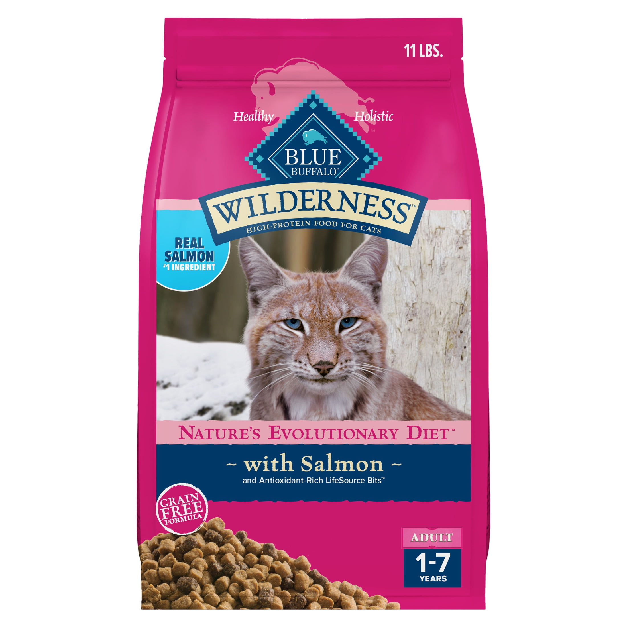 Blue Buffalo Wilderness Dry Cat Food - Real Salmon, High Protein ...