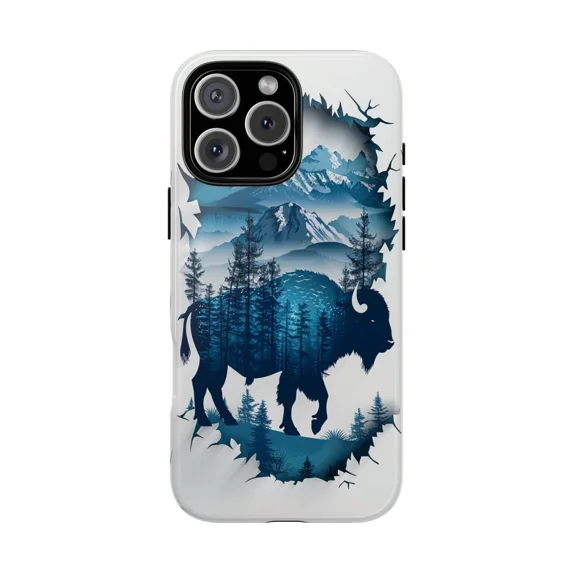Blue Buffalo Wilderness Nature Scene Case for iPhone 17 to 11 Pro Max ...