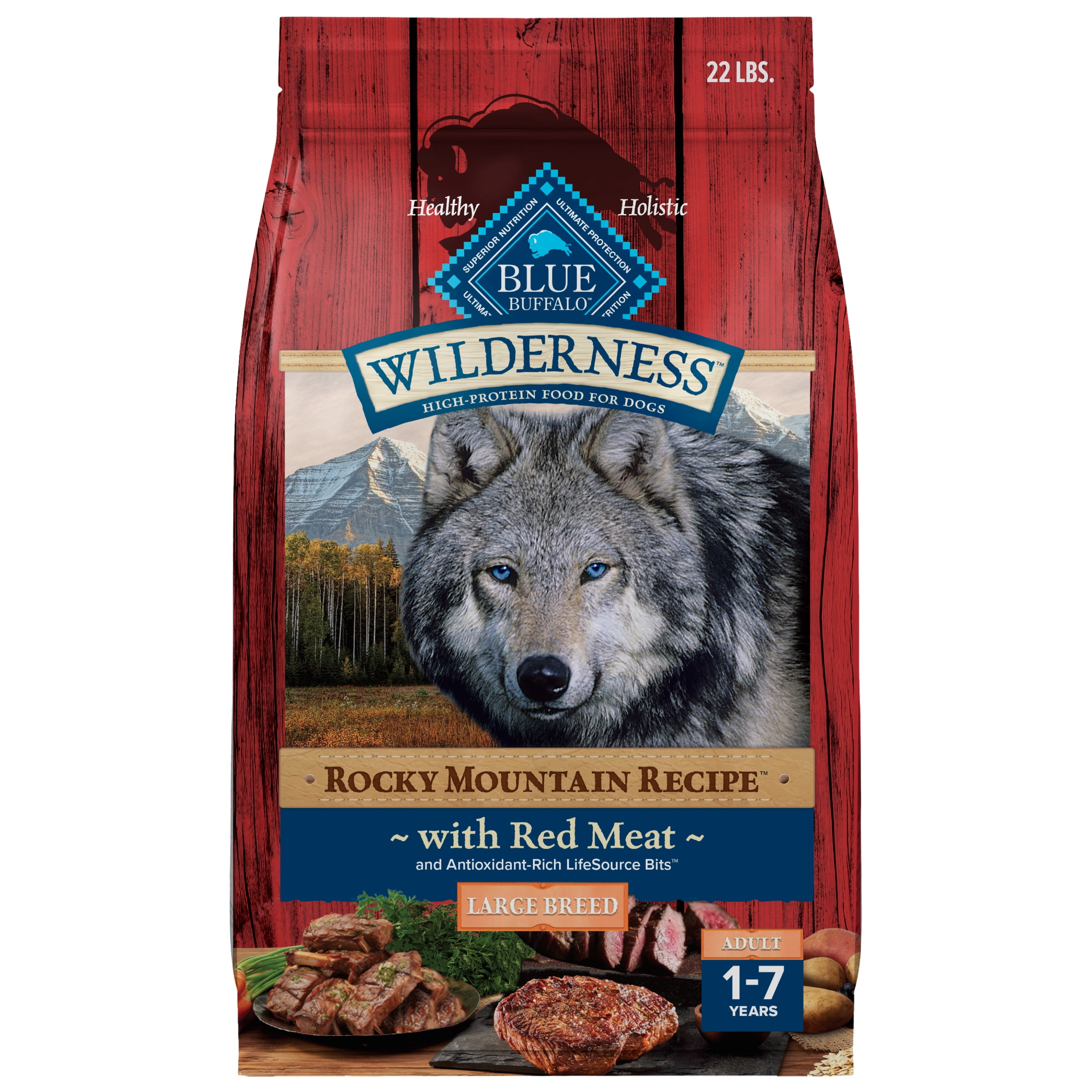 Blue Buffalo Wilderness Rocky Mountain Recipe High Protein Large Breed ...