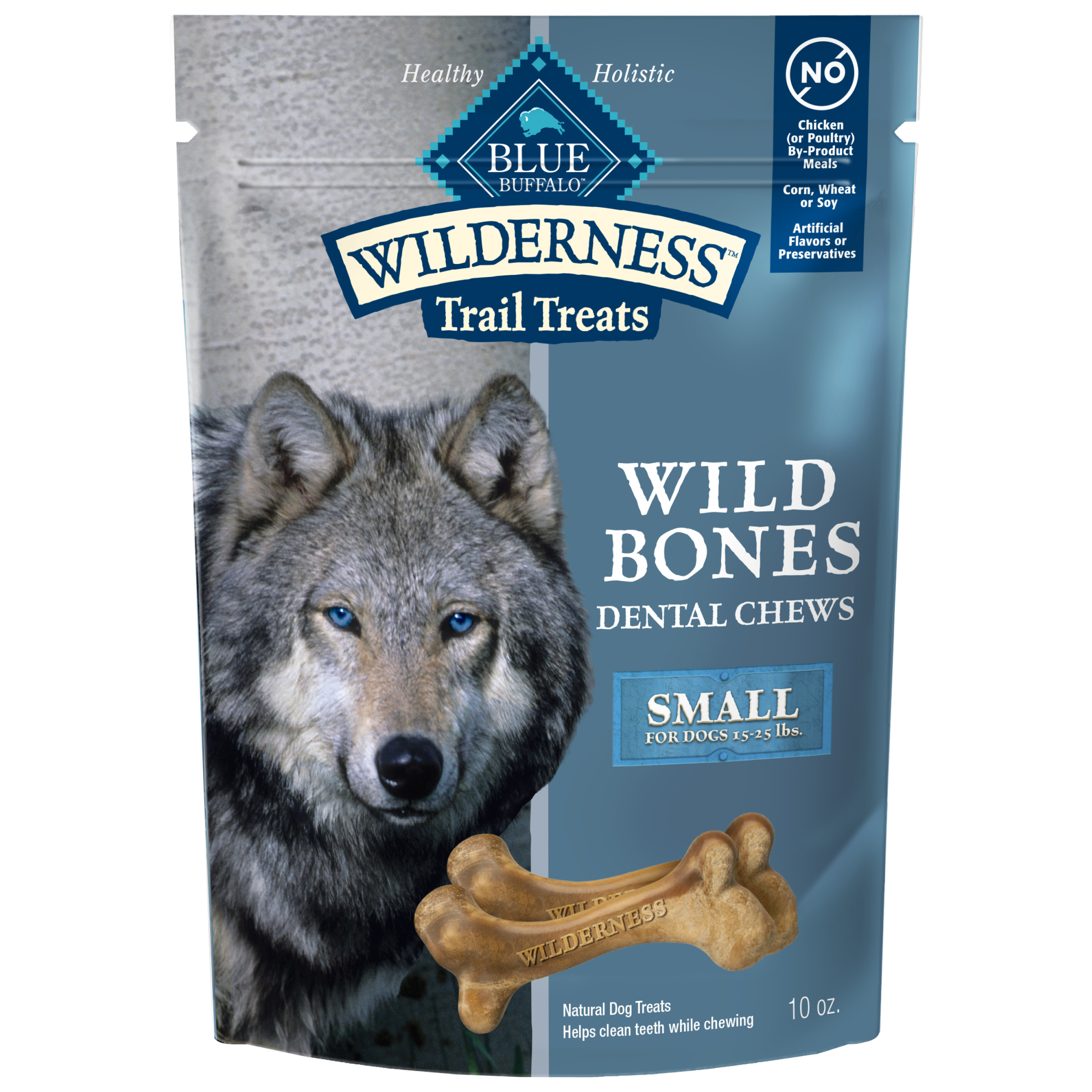 Blue Buffalo Dental Bones Small Natural Dental Chew Dog Treats, 12-oz ...