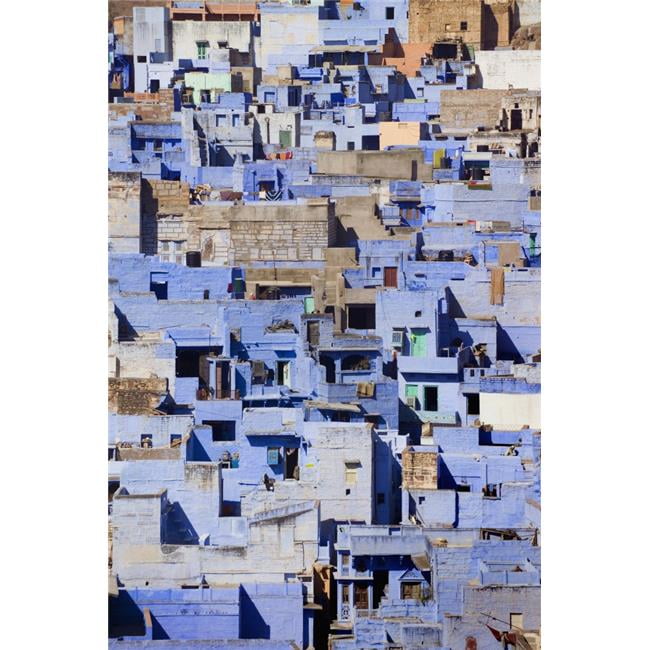 Blue Buildings of Jodhpur, Aerial View Poster Print, 12 x 19 - Walmart.com