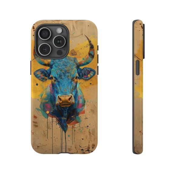 Blue Bull Horns Modern Art Case for iPhone 11-17 Pro Max - Walmart.com
