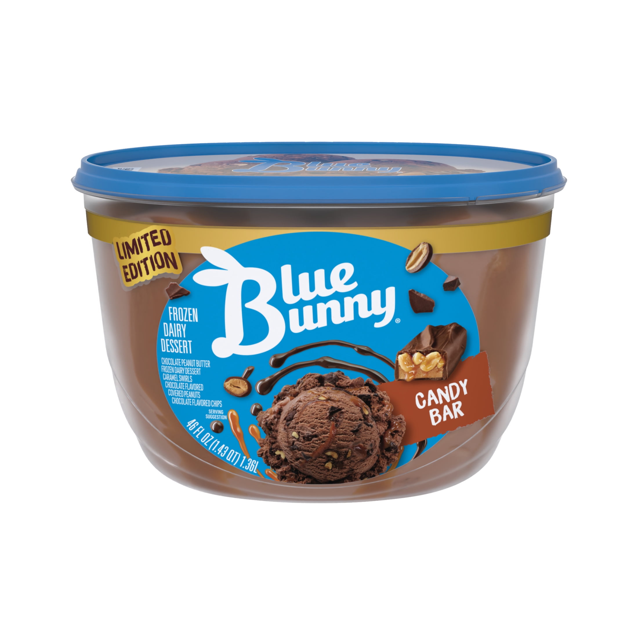Blue Bunny Limited Edition Candy Bar Frozen Dessert, 46 fl oz Tub ...