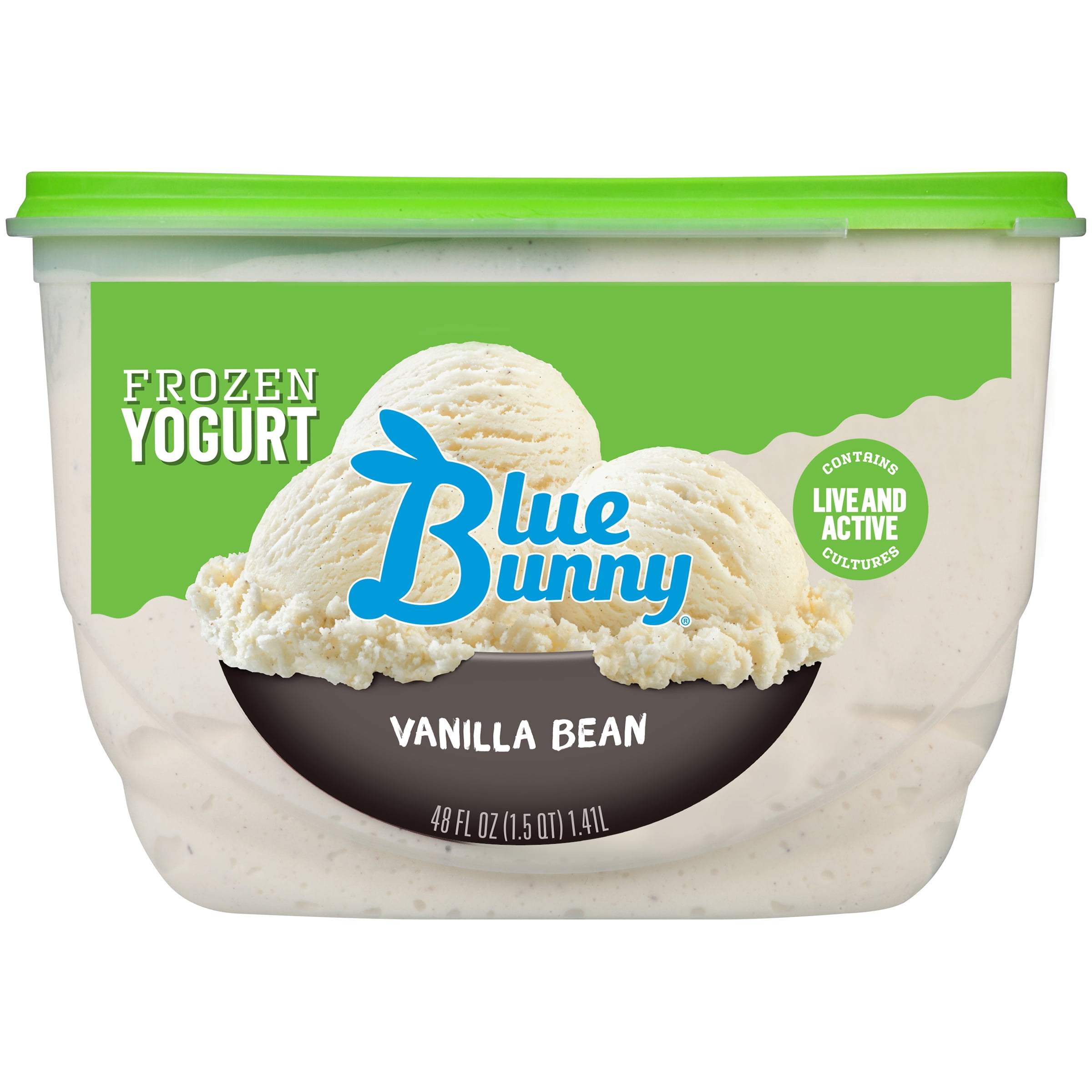 Blue Bunny Vanilla Bean Frozen Yogurt 48 fl oz - Walmart.com