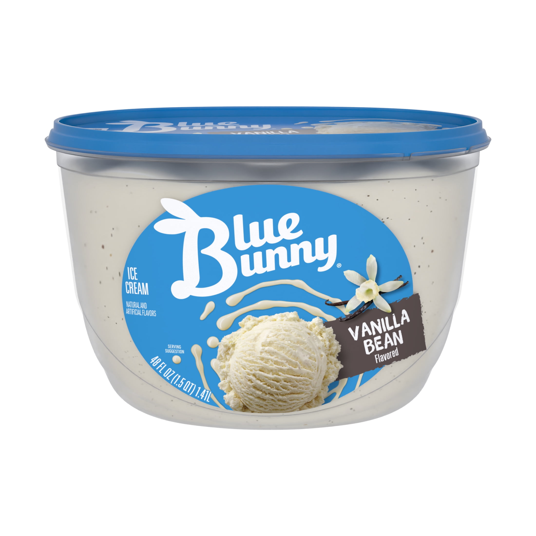 Blue Bunny Vanilla Bean Flavored Ice Cream 48 Fl Oz