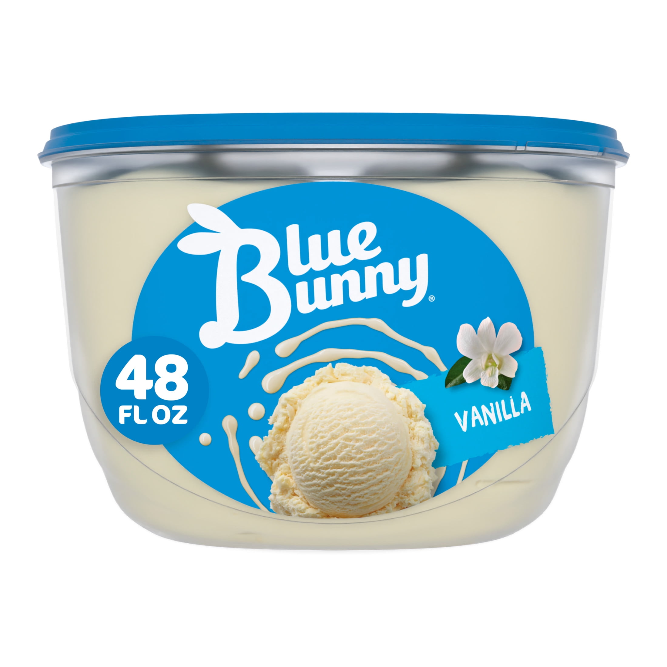 Blue Bunny Vanilla Flavored Premium Frozen Dessert, 48 fl oz - Walmart.com