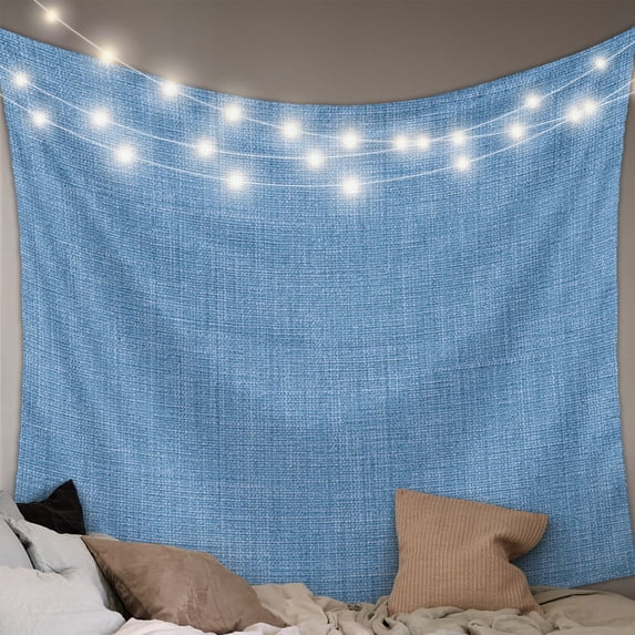 Blue Burlap Texture Tapestry for Bedroom Wall Hanging Tapestry ...
