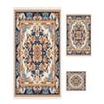 Blue Burnt Orange Boho Towel Set of 3, Soft Microfiber Bath Towels ...