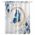 Blue Butterflies Flowers Blackout Curtains for Bedroom/Living Room ...