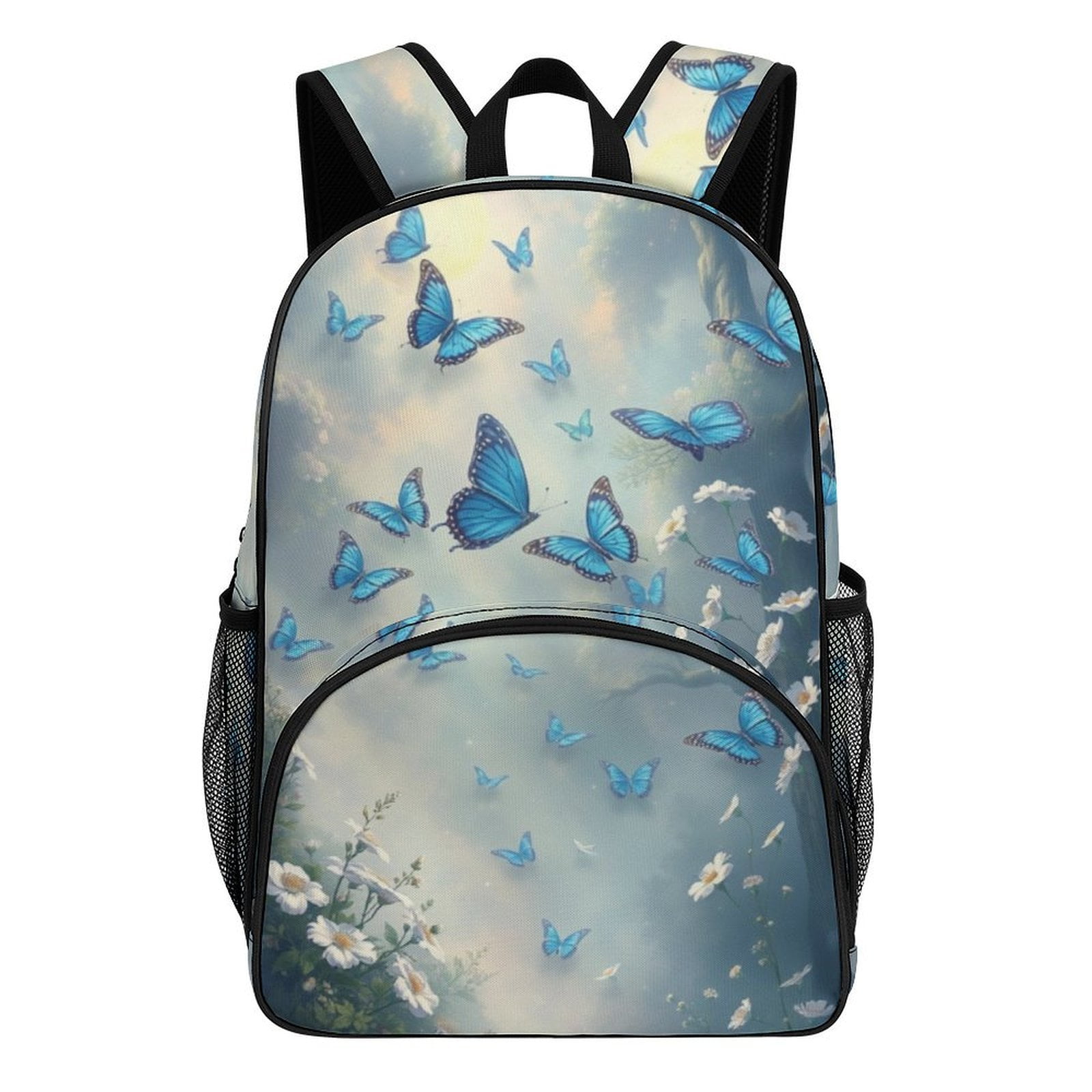 Blue Butterflies Flying Free Lightweight Laptop Backpack Lightweight ...