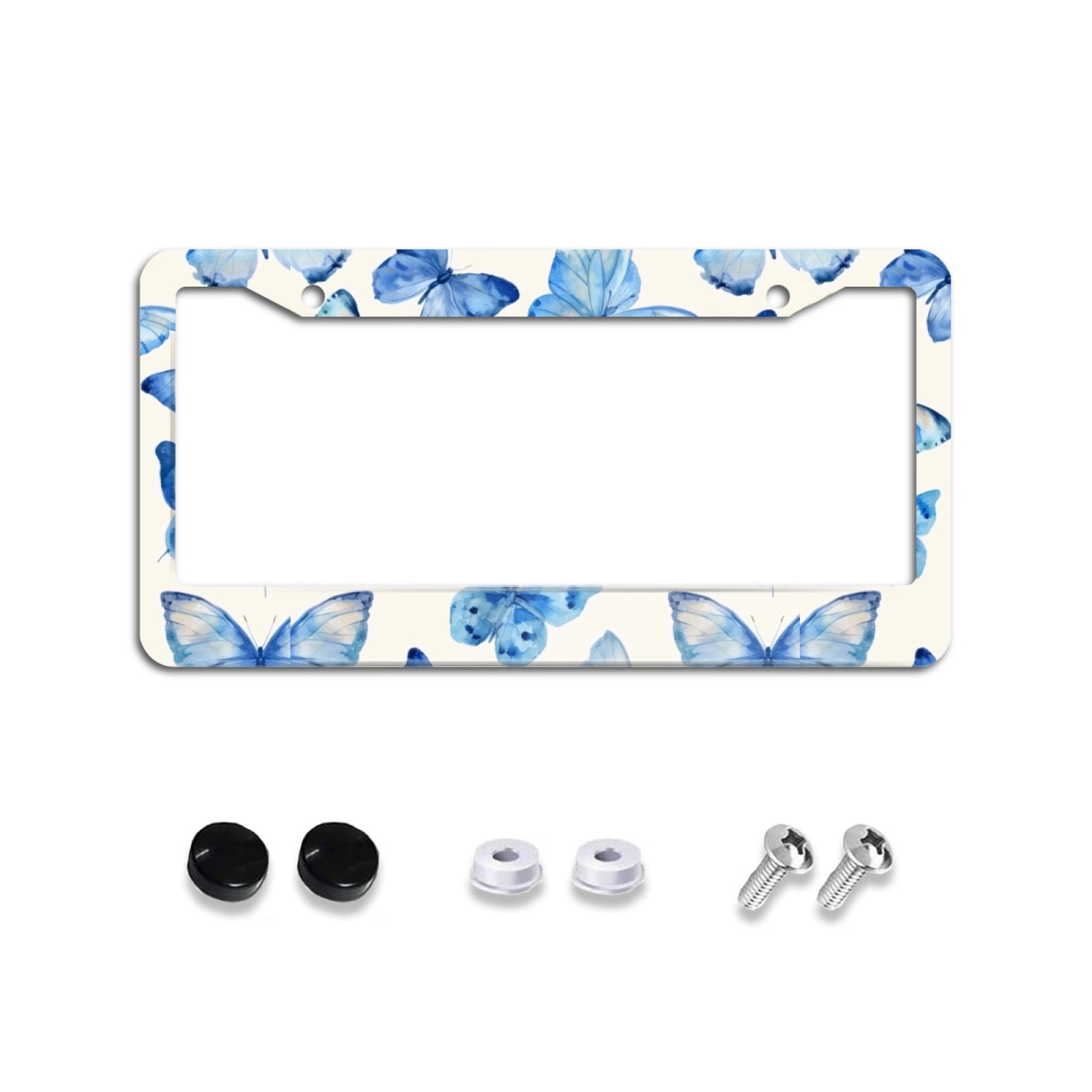 Blue Butterflies License Plate Frames for Women Men Car Plate Holder ...