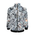 Blue Butterflies Patterned Background Jacket Men's Street Cool Long ...