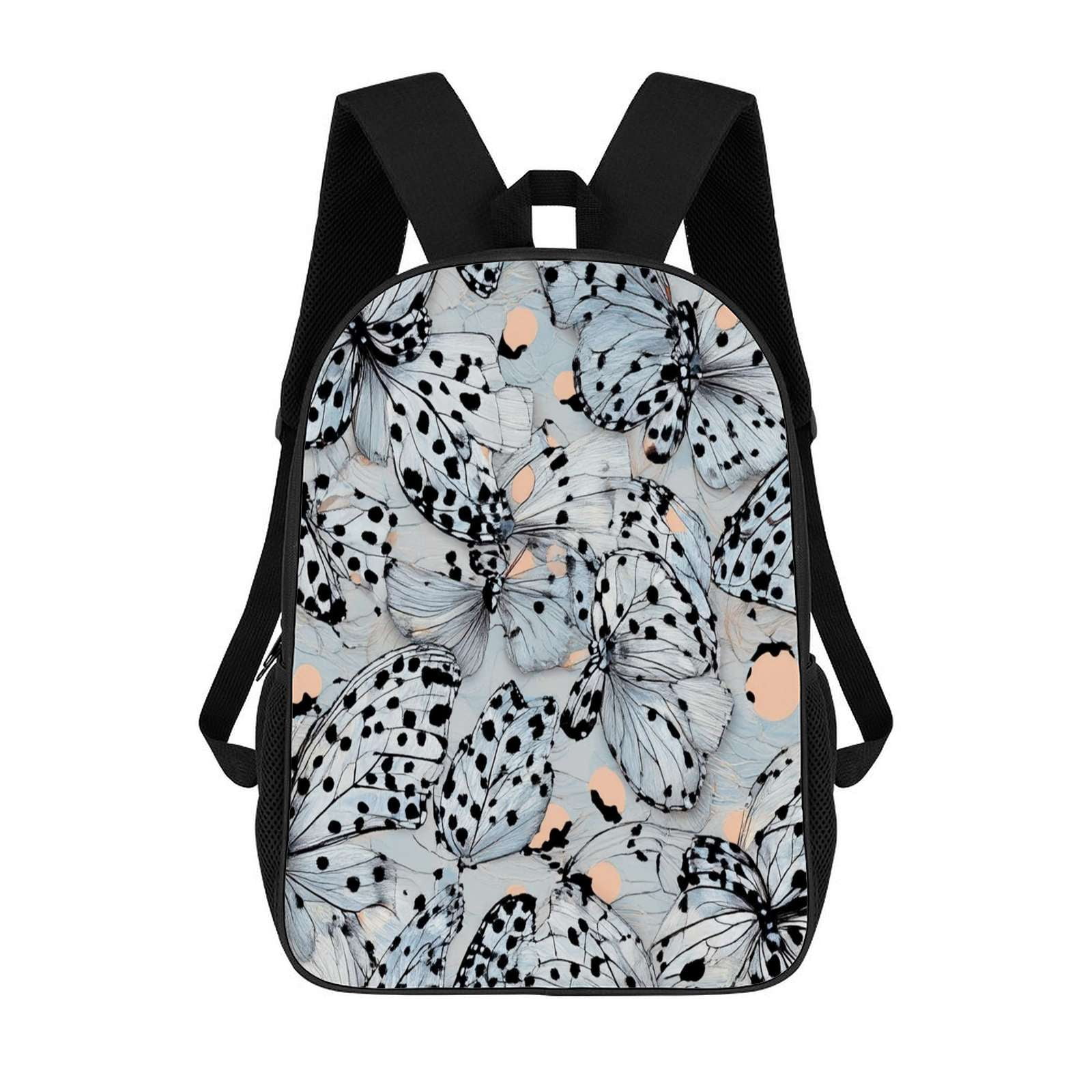 Blue Butterflies Patterned Background Large Capacity Backpacks For ...