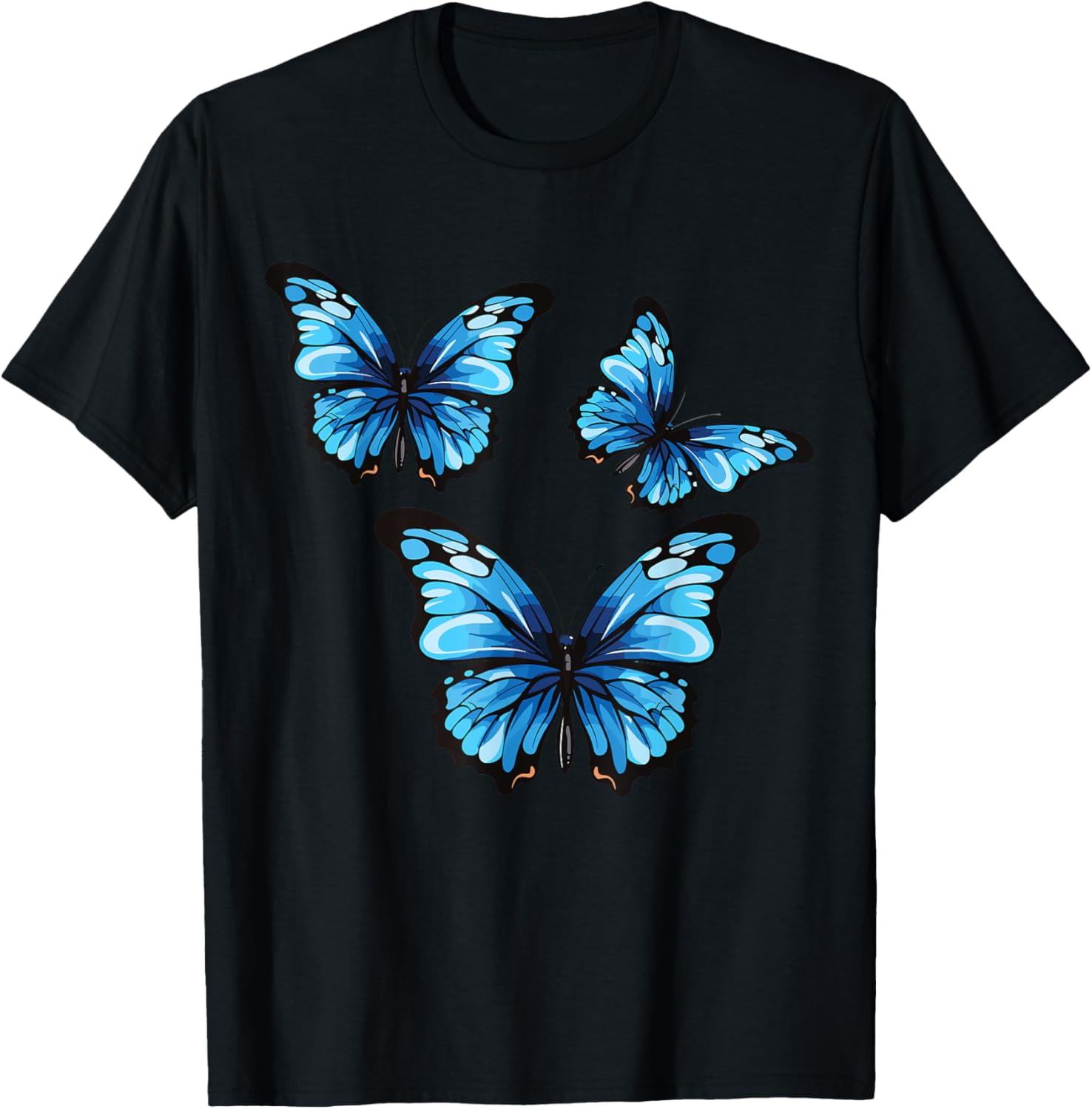 Blue Butterfly Art Garden Beautiful Butterflies Insects Wing Art T ...