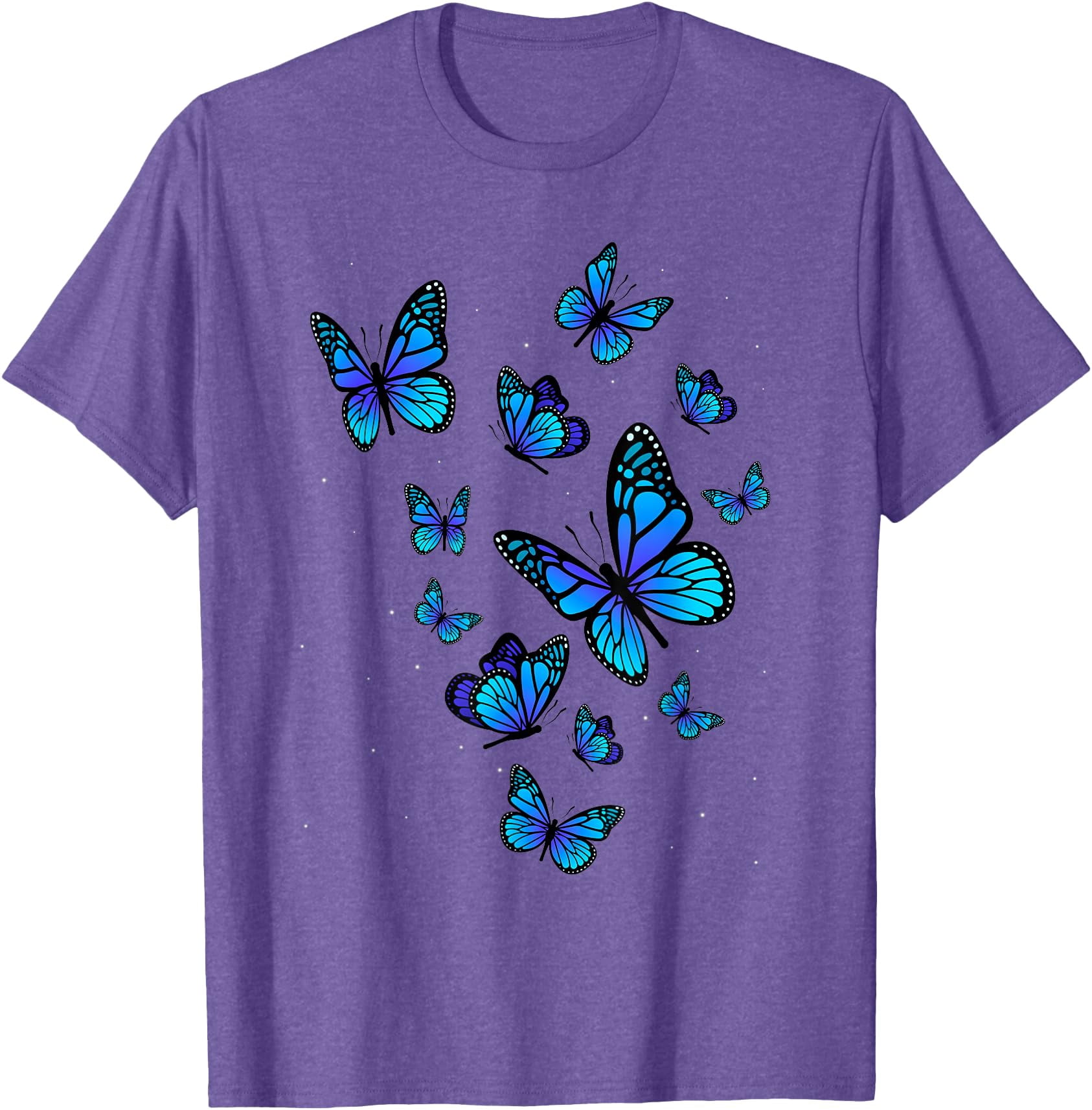 Blue Butterfly Art Garden Beautiful Butterflies Softstyle Unisex T ...