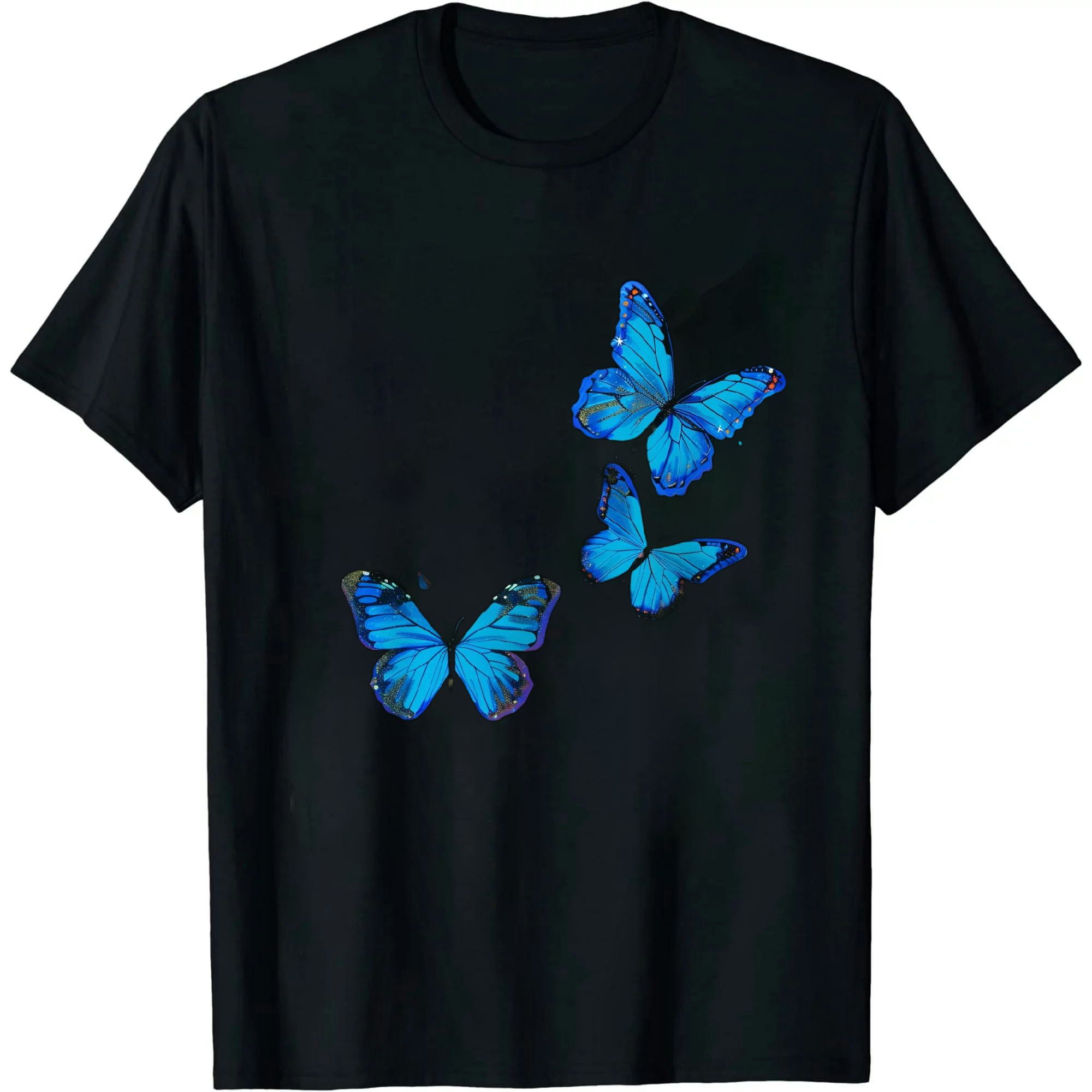 Blue Butterfly Beautiful Butterflies T-Shirt - Walmart.com