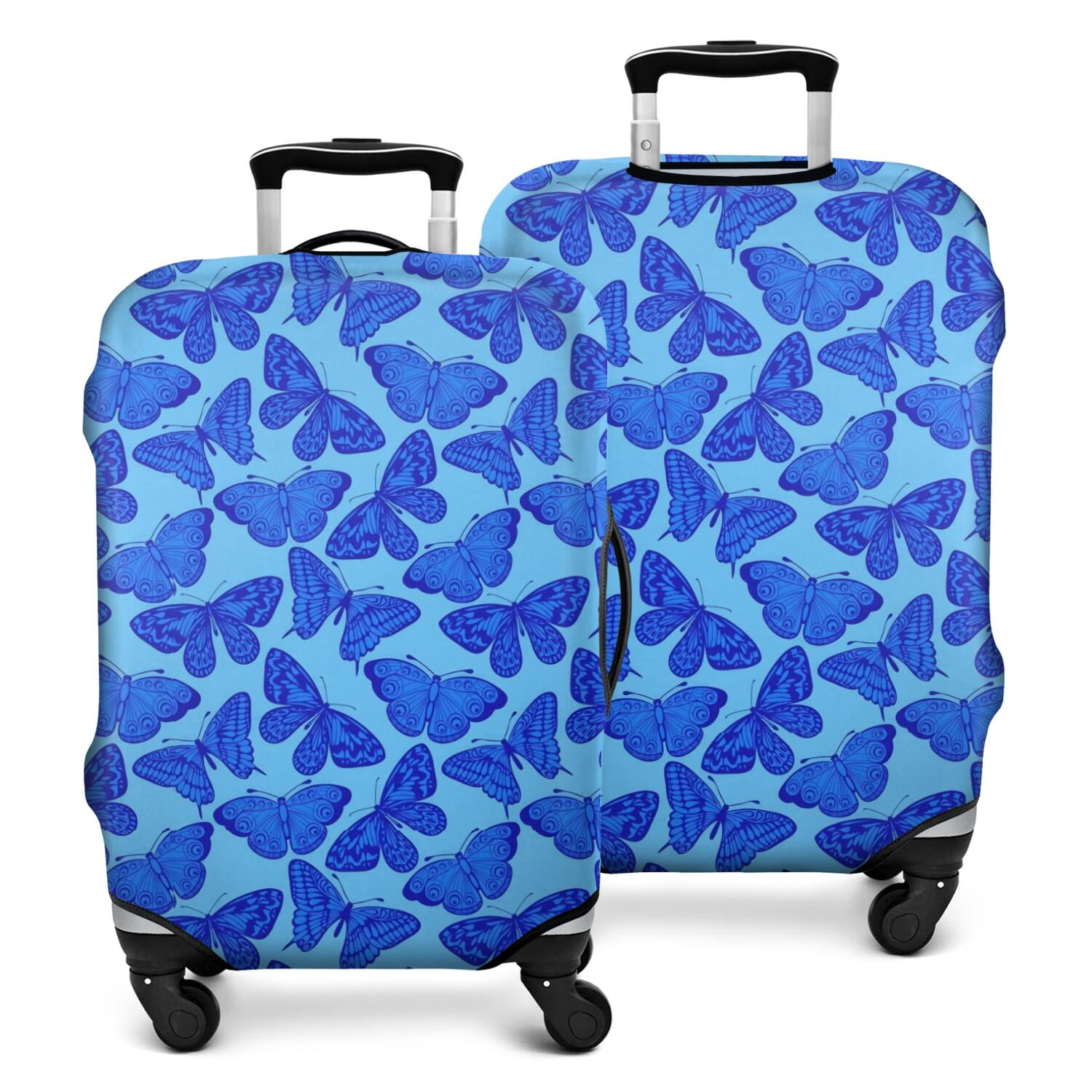 Blue Butterfly Blue Pattern Luggage Cover Fashion Suitcase Cover ...