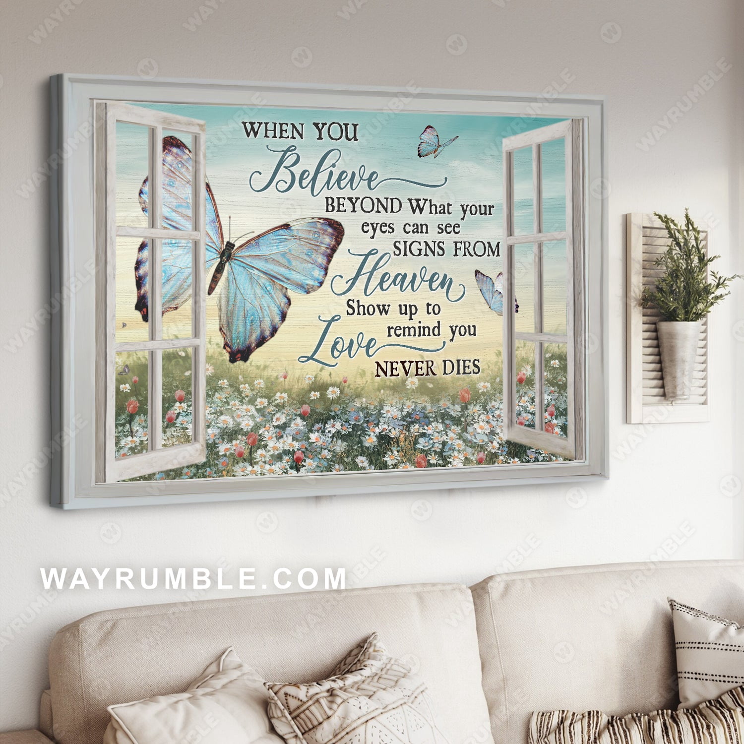 Blue Butterfly, Daisy Garden, White Window, When You Believe Signs From ...