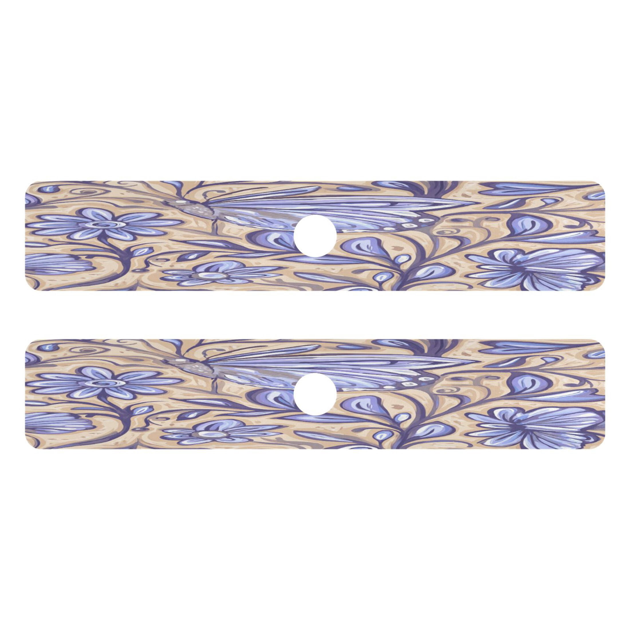 Blue Butterfly Design Extra Long Silicone Algae Sink Mat 30x5.4in 2 ...
