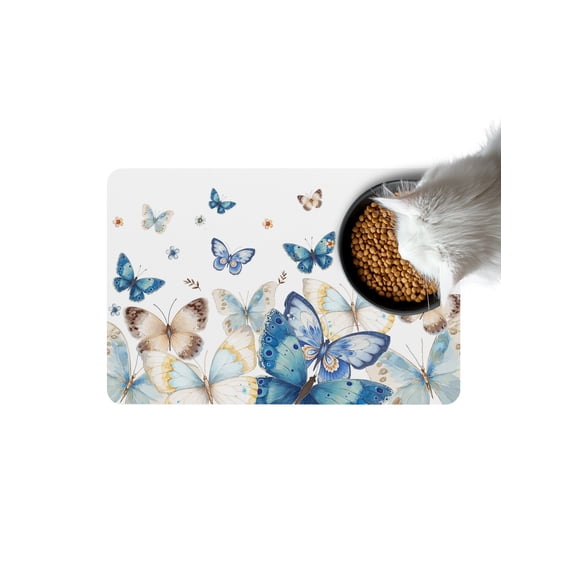 Blue Butterfly Doormat Non Slip Diatomaceous Earth Door Mat Absorbent ...
