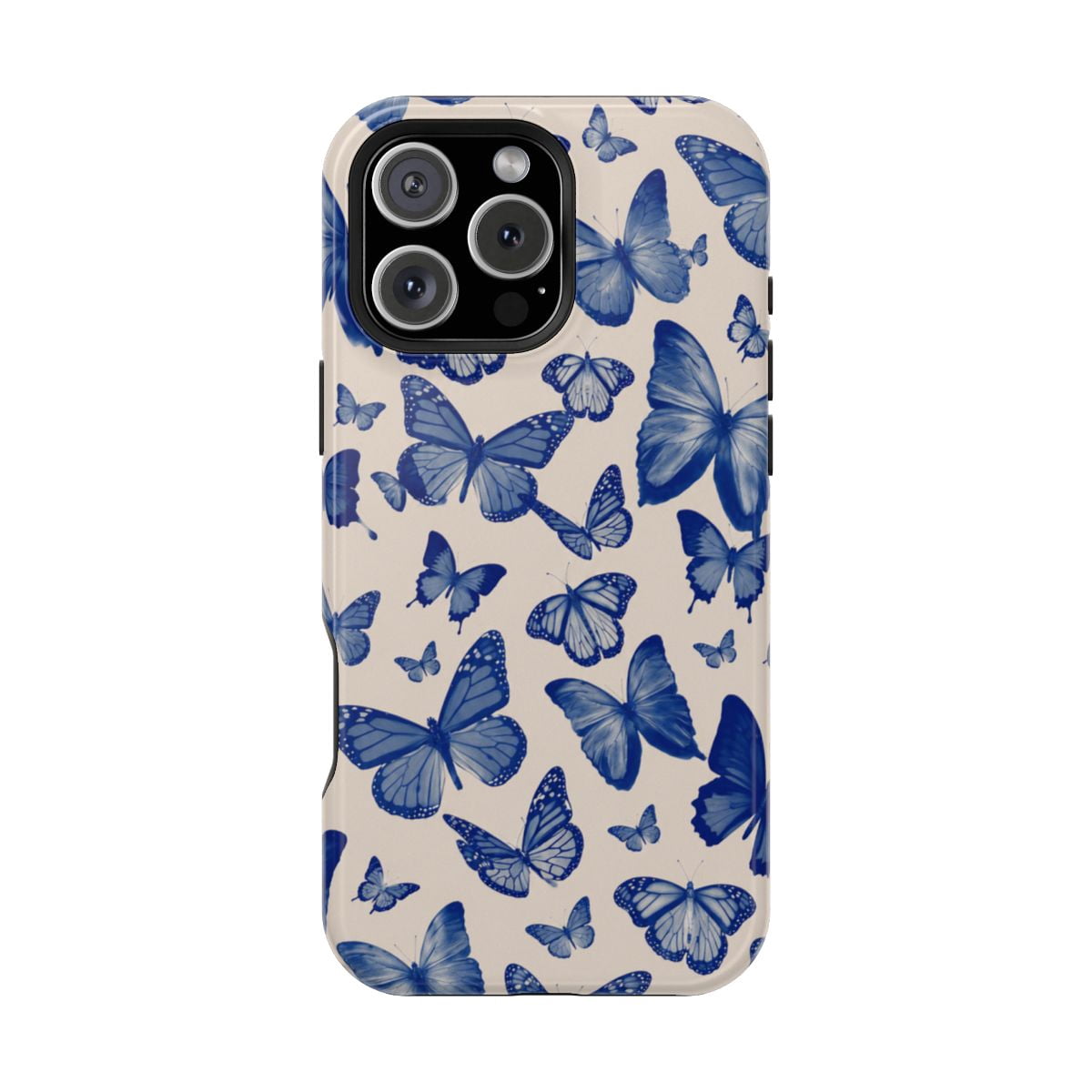 Blue Butterfly Dream Tough Phone Case, Cute Dual Layer Shockproof ...
