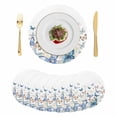 Blue Butterfly Farmhouse Round Placemats Set of 8 Spring Pastoral ...