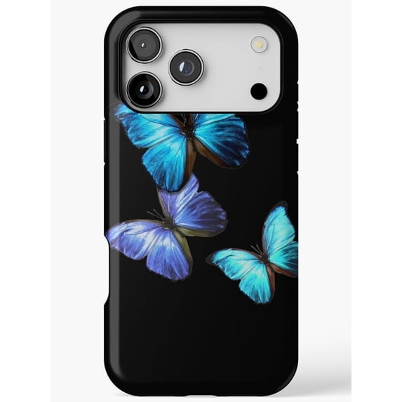 Blue Butterfly H717, Case for iPhone 17 16 15 14 13 12 11 Pro Max ...