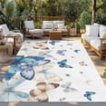 Blue Butterfly Indoor Outdoor Rugs 5x7 Ft, Farmhouse Floral Outdoor ...