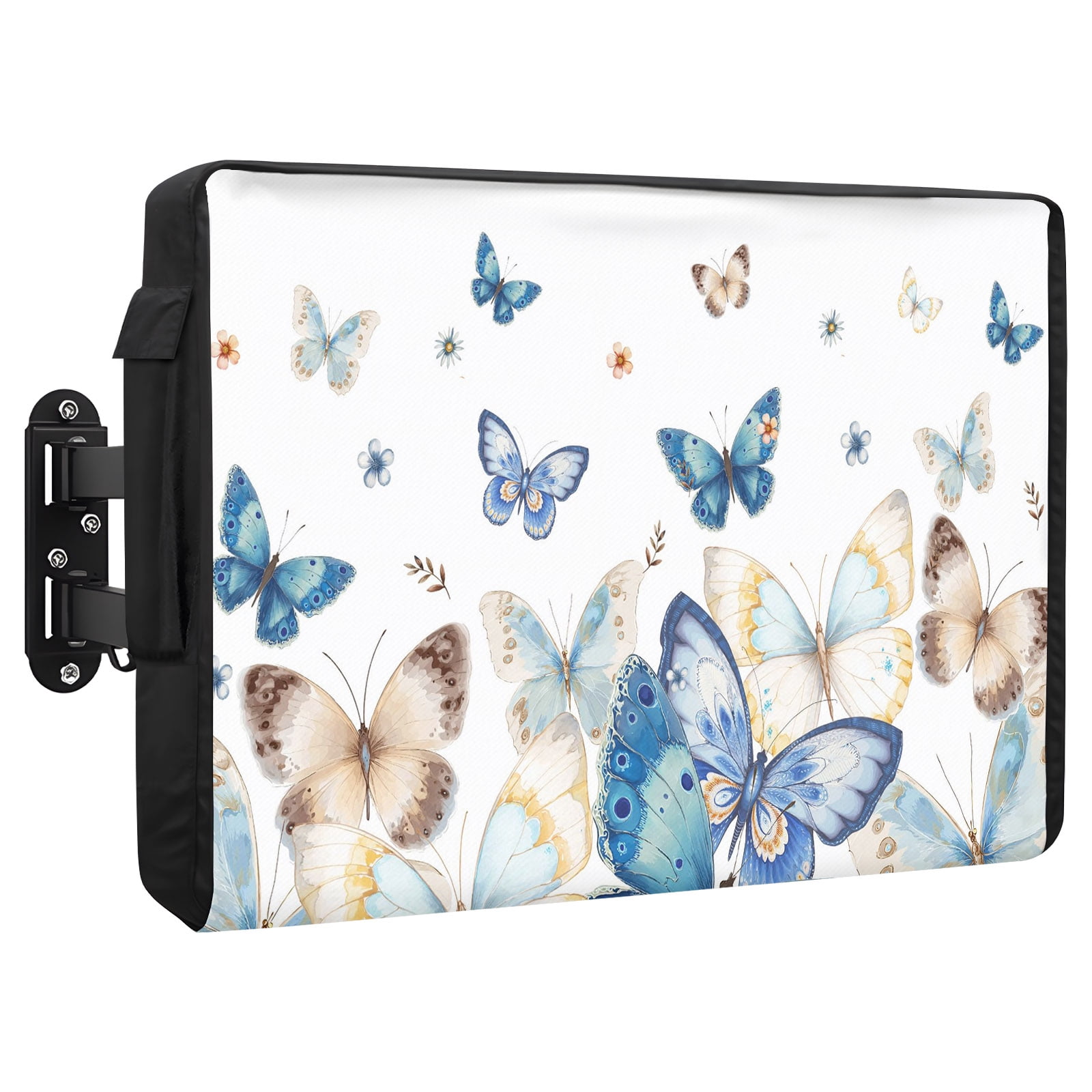 Blue Butterfly Outdoor TV Cover 52 to 55 Inch Farmhouse Floral ...