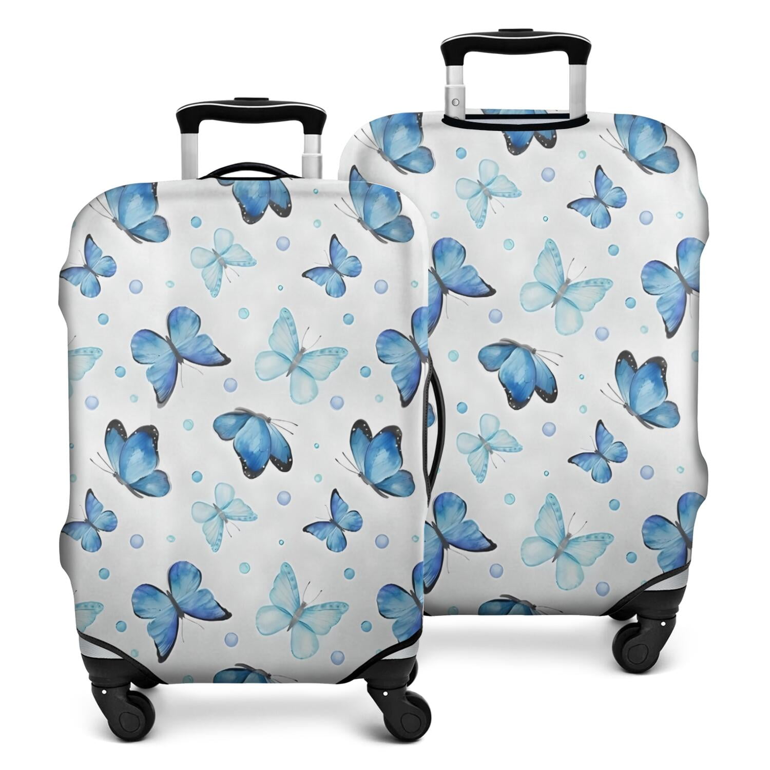 Blue Butterfly Pattern Luggage Cover Fashion Suitcase Cover Baggage ...