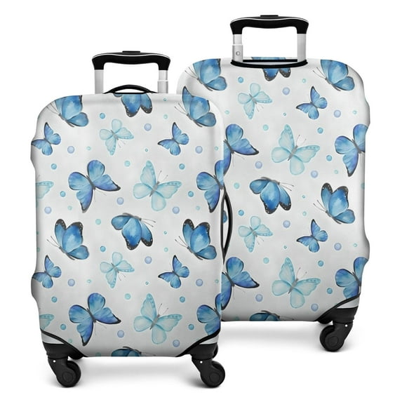 Blue Butterfly Pattern Luggage Cover Fashion Suitcase Cover Baggage ...