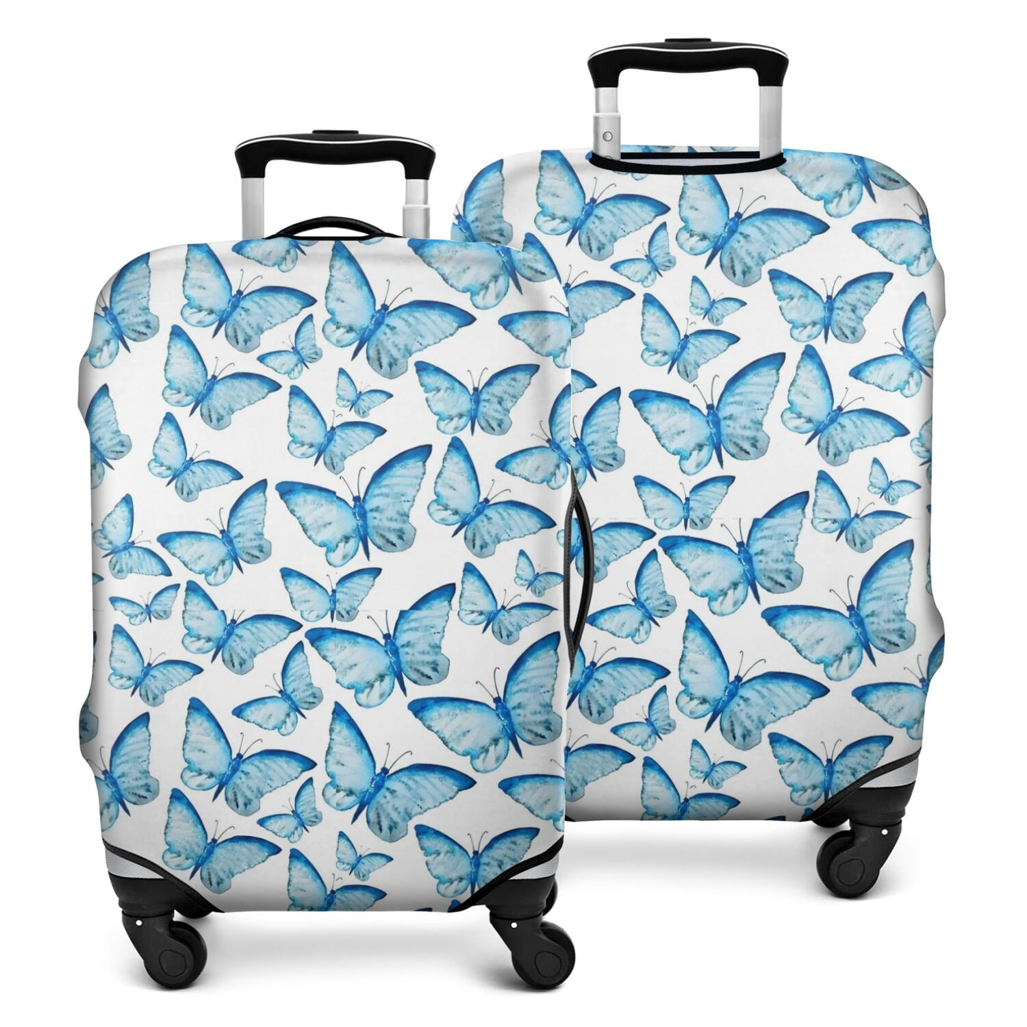 Blue Butterfly Pattern Luggage Cover Fashion Suitcase Cover Baggage ...