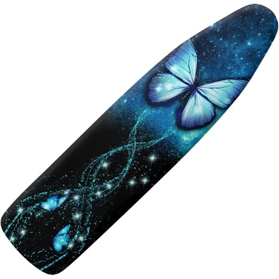 Blue Butterfly Print Ironing Board Cover with Elastic Edge Table Top ...