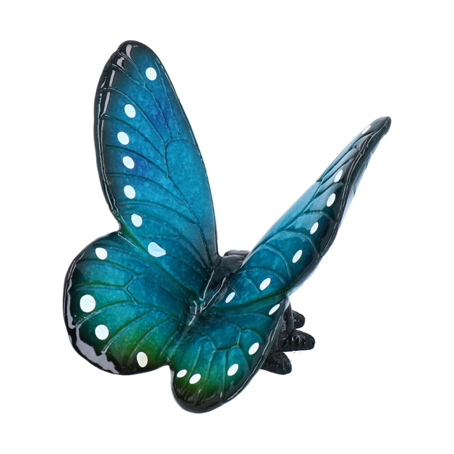Blue Butterfly Resin Wall Mount Shed Sculpture Statue Ornament House ...