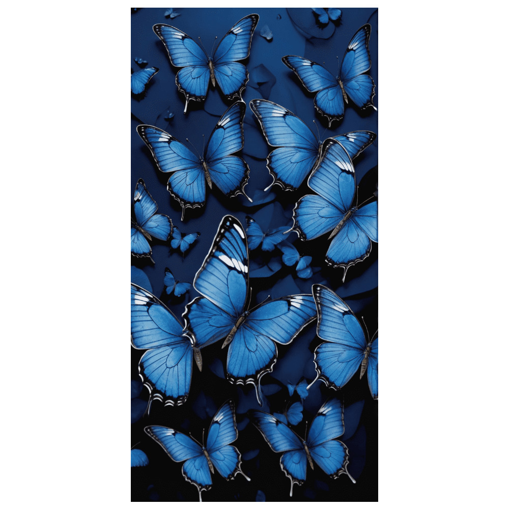 Blue Butterfly Themed Background Banner Party Decorations Backdrop ...