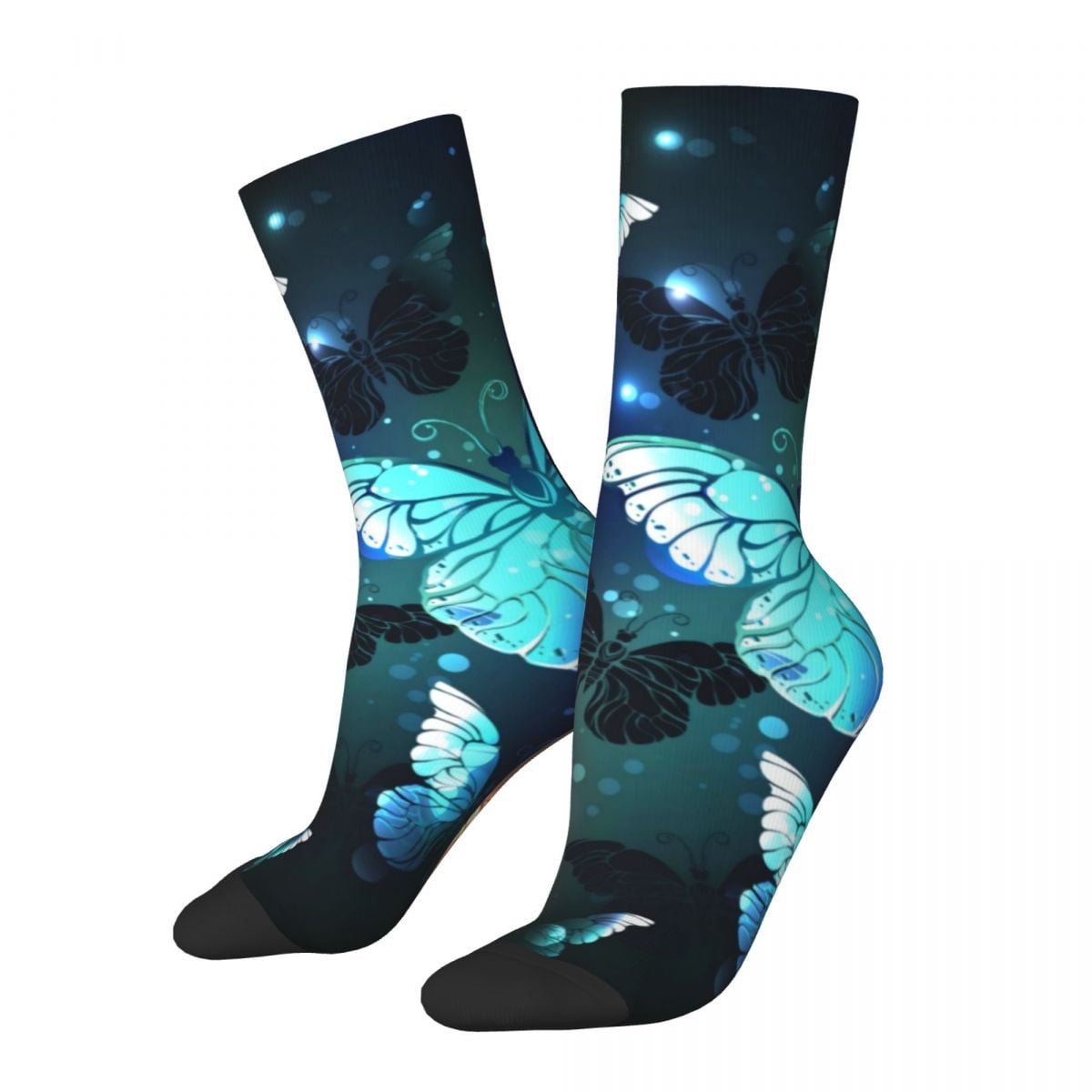 Blue Butterfly Wings Socks Spring Cute Animal Stockings Novelty Men ...