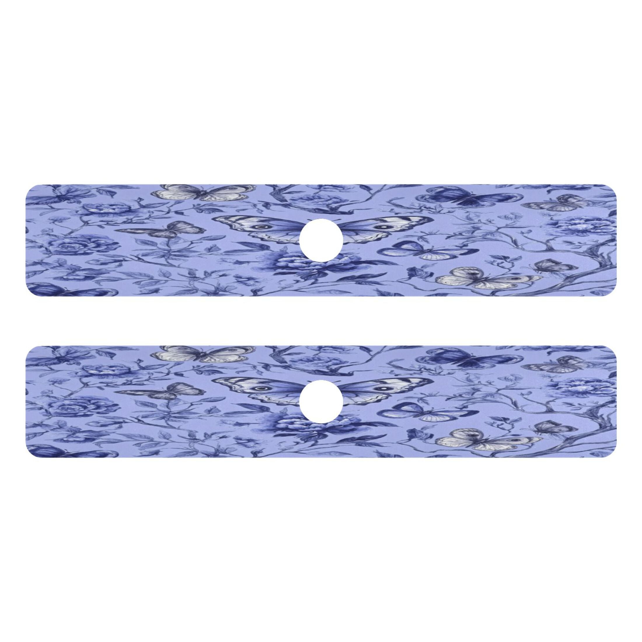 Blue Butterfly and Flower Pattern Extra Long Silicone Algae Sink Mat ...