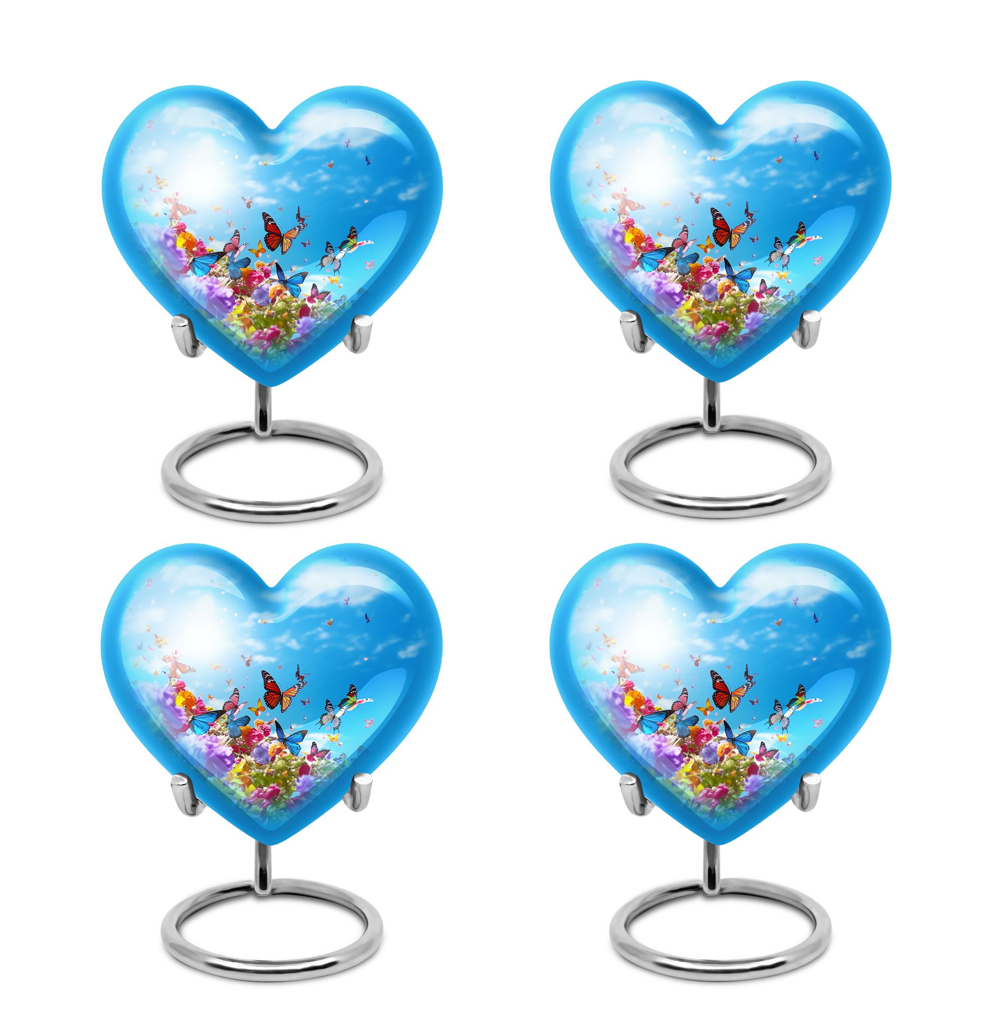 Blue Butterlies - Burial Urns For Human Ashes - Funeral s For Adult - 3 ...