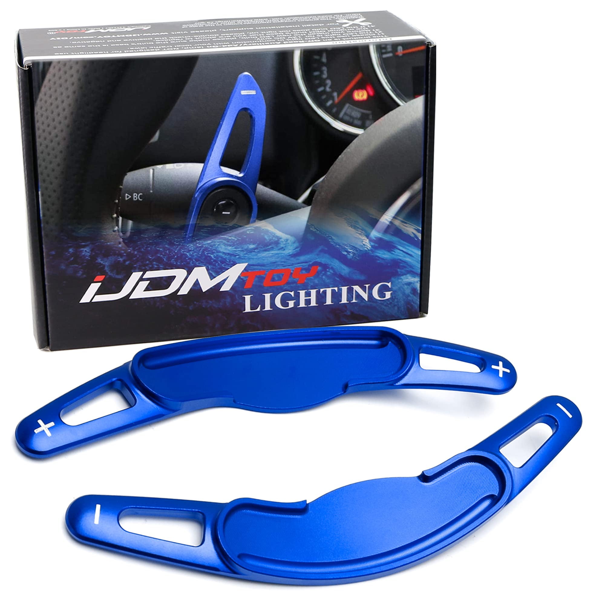 Blue CNC Billet Aluminum Large Paddle Extensions For Mini Cooper 3rd ...