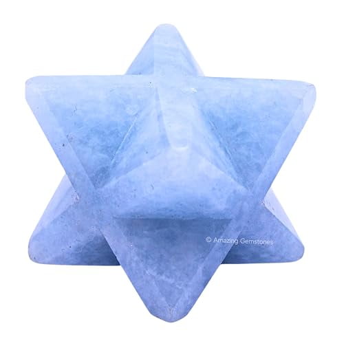 Blue Calcite Crystal Merkaba Star (1.5" Inches) - Walmart.com