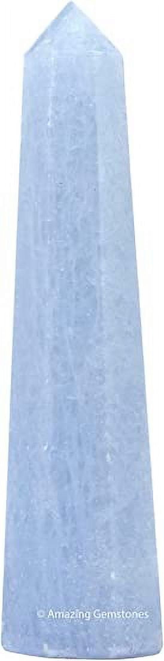 Blue Calcite Crystal Tower Obelisk Point (2" to 3" INCH) - Walmart.com