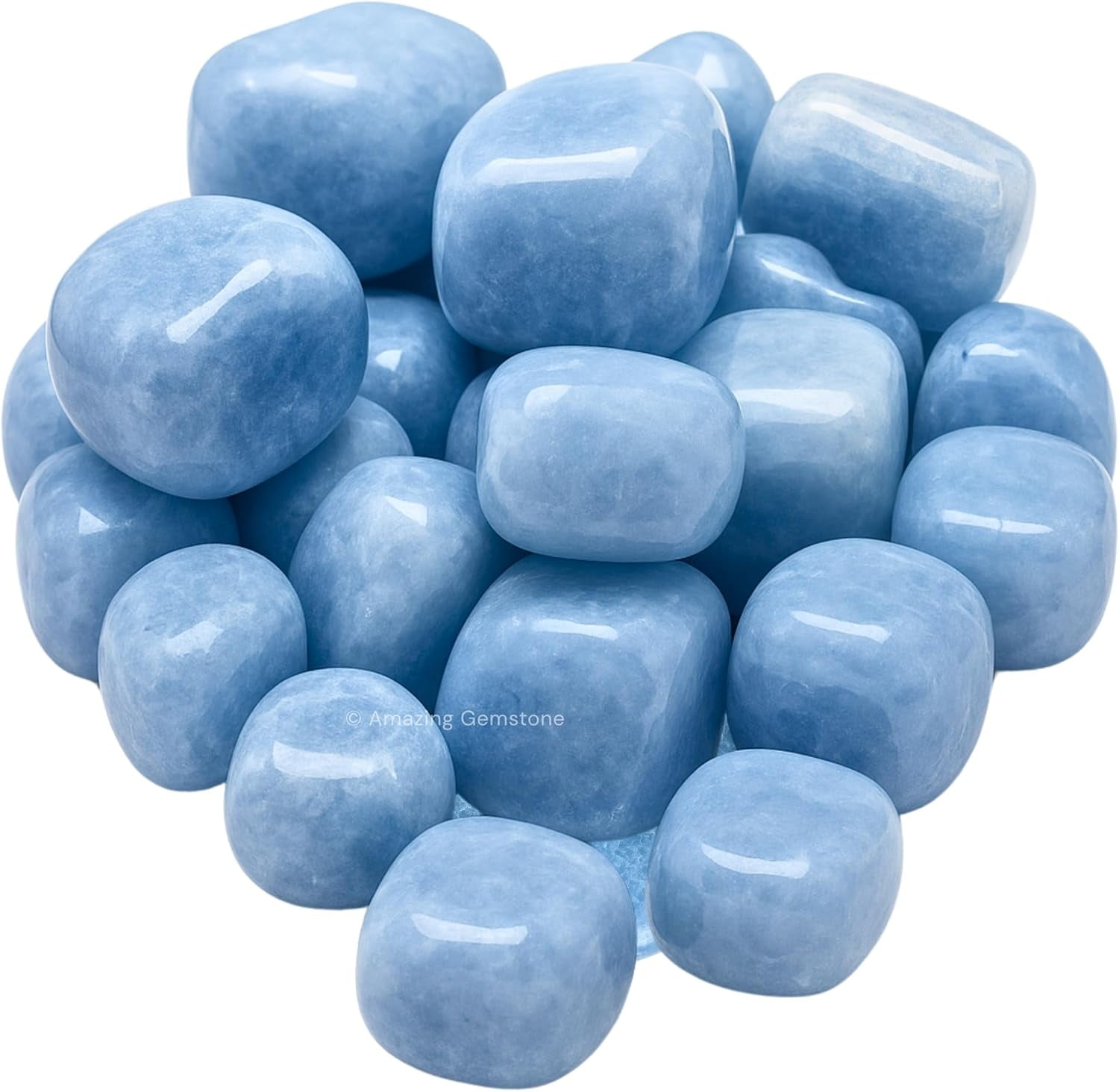Blue Calcite Crystals and Healing Stones Tumbled - 1000+ Carats ...