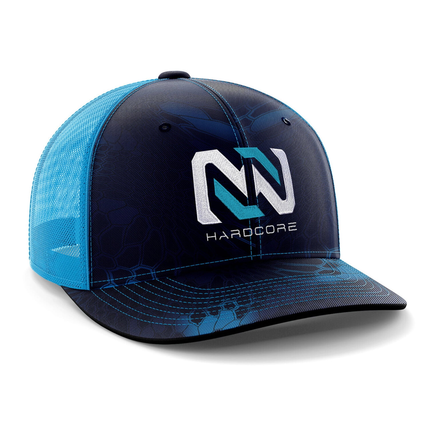 Blue Camo Hardcore - Fitted Hat - Walmart.com