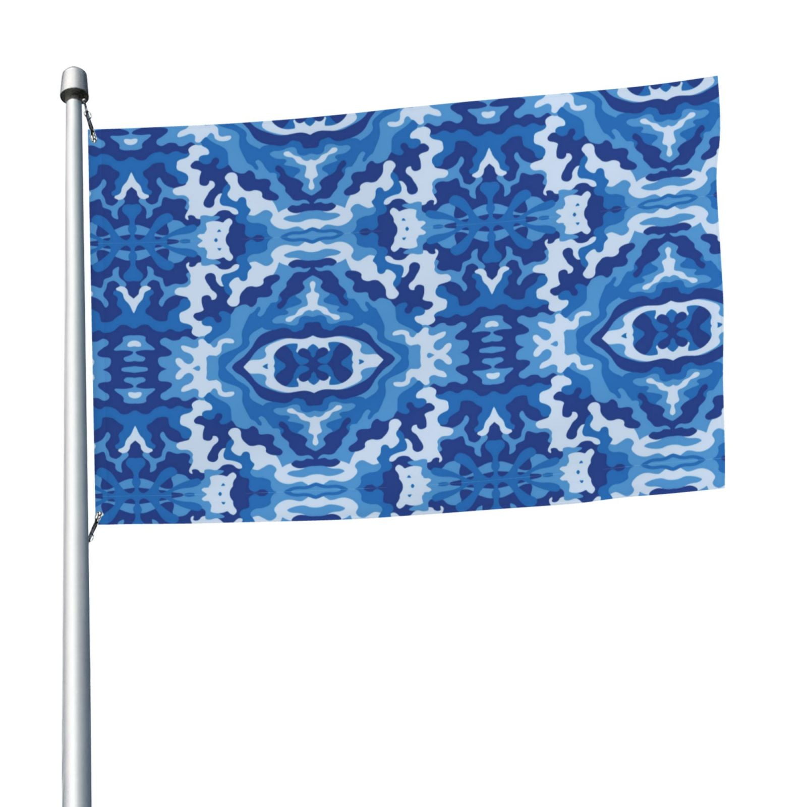Blue Camouflage Flag 5x8 Ft Print Vivid Color Light-Weighted Flags With ...
