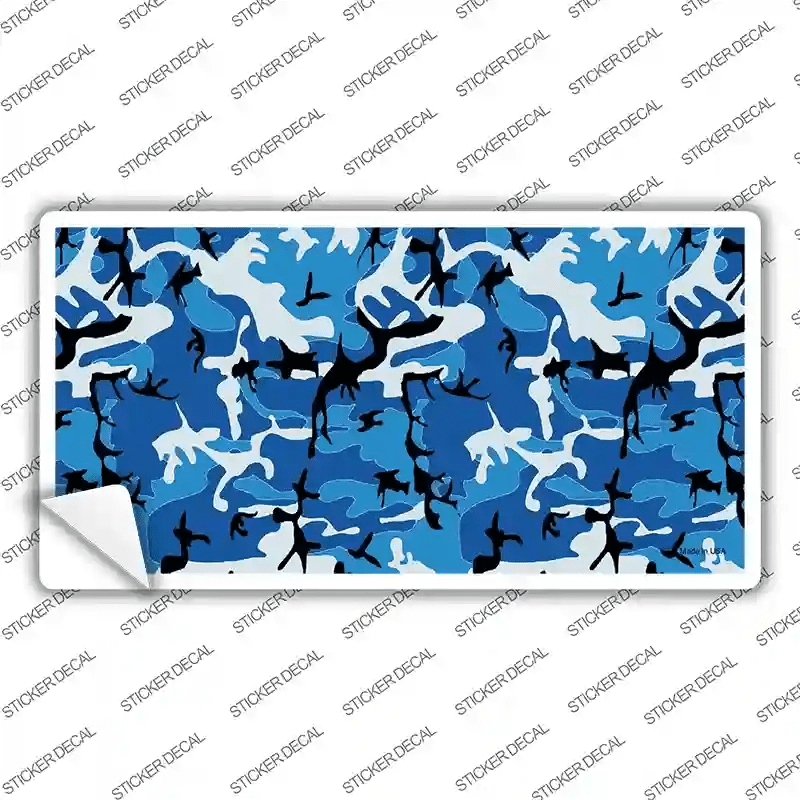Blue Camouflage Novelty Sticker Decal Small - Walmart.com